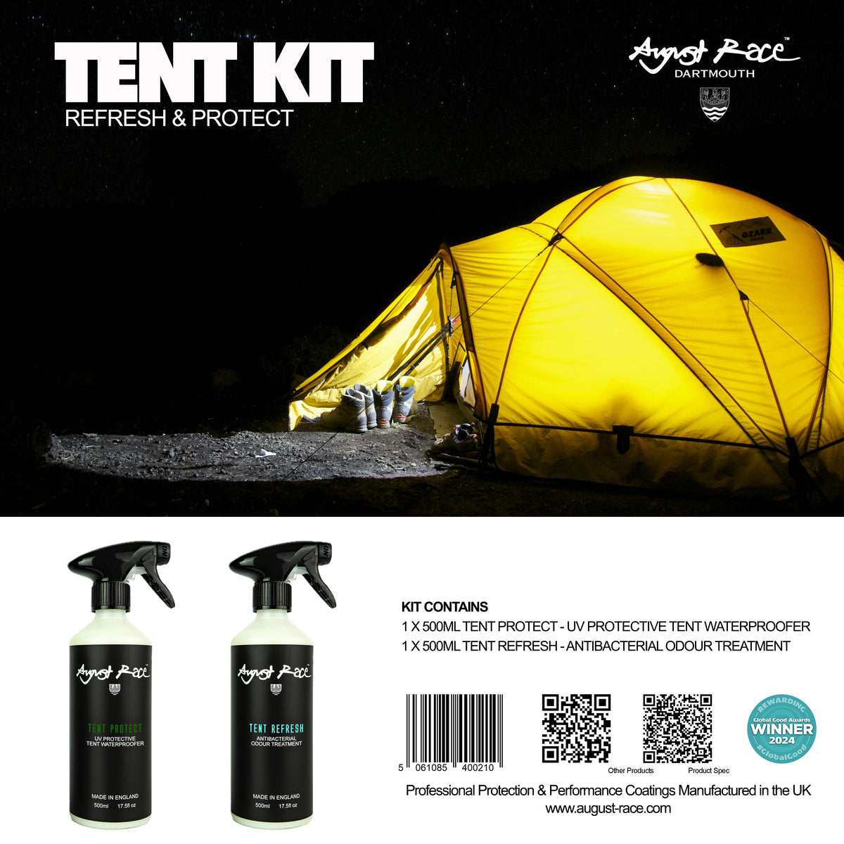 TENT KIT - ODOUR TREATMENT & WATERPROOFER – August Race™